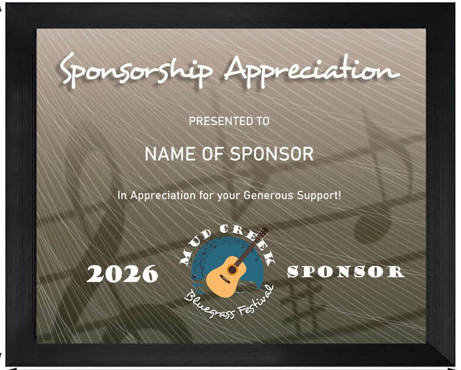 Sponsorship – MUD CREEK BLUEGRASS FESTIVAL