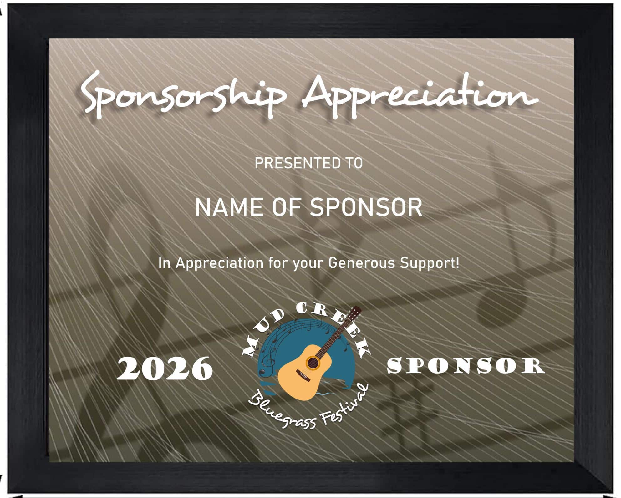 Sponsorship – MUD CREEK BLUEGRASS FESTIVAL